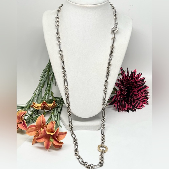 David Yurman | Jewelry | David Yurman 32 Long Figaro Chain 8k Gold ...